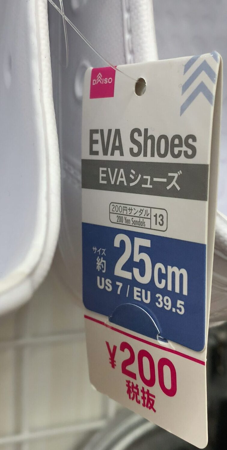 DAISO（ダイソー）探険「EVAシューズ」（25cm・27cm） | およげ100円